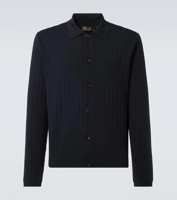 Loro Piana Ribbed-knit Wool Cardigan