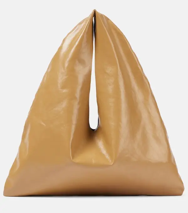 THE ROW Bindle Small Leather Tote Bag - Brown