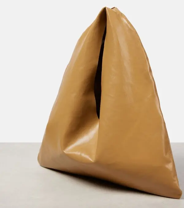 THE ROW Bindle Small Leather Tote Bag - Brown