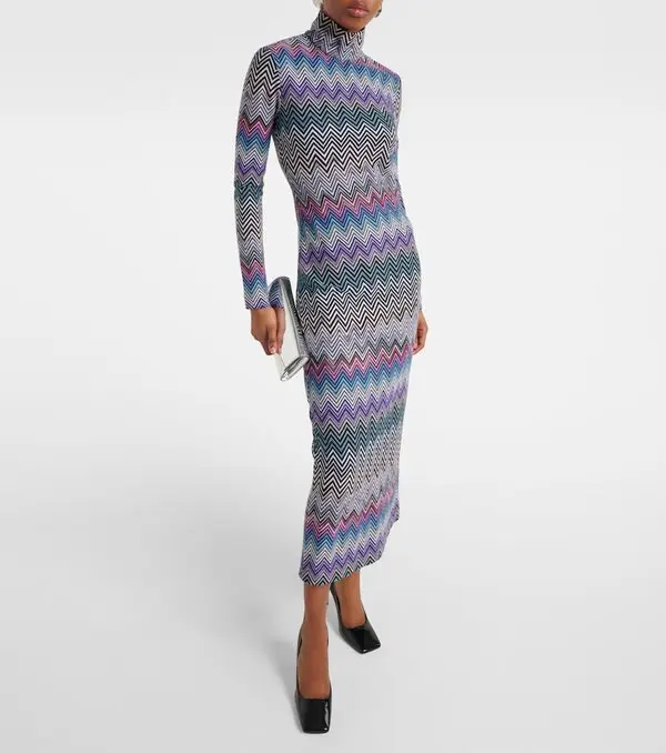 Missoni Zig Zag Turtleneck Dress