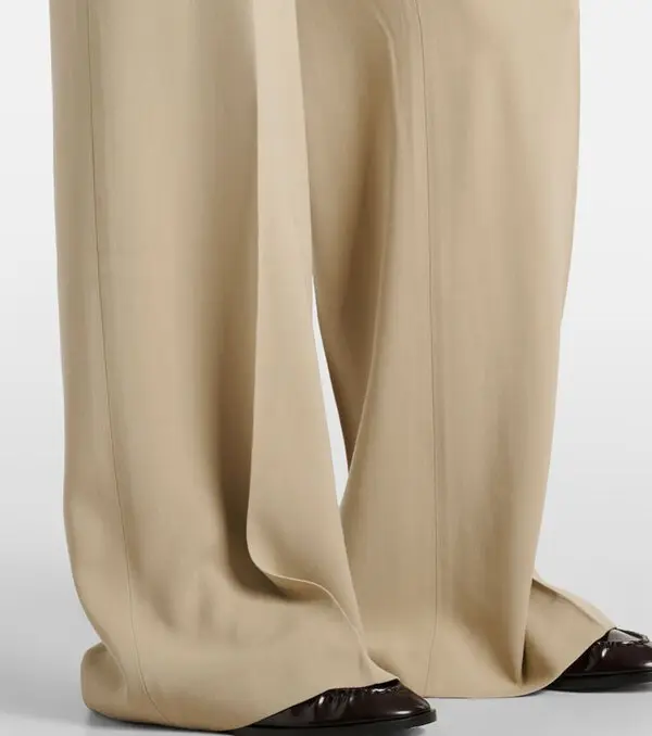 Tove Auden High-rise Wide-leg Pants - Beige