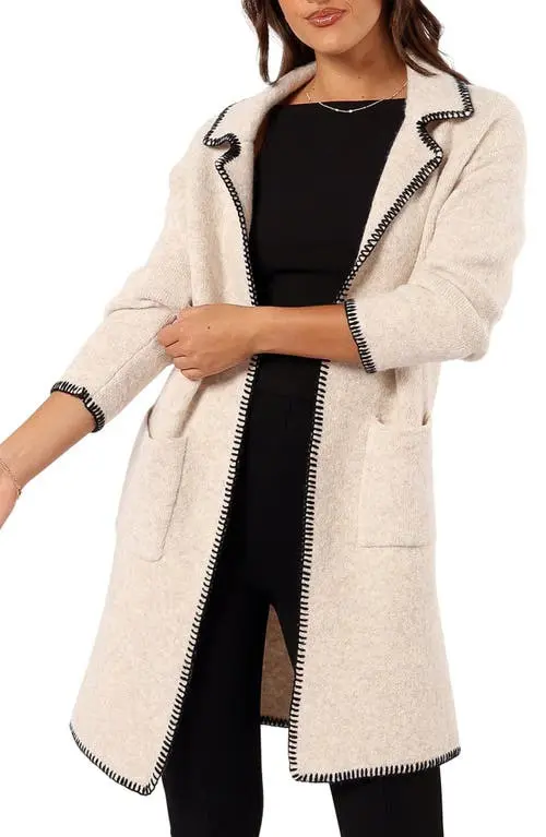 PETAL & PUP Oaklynn Whipstitched Sweater Coat
