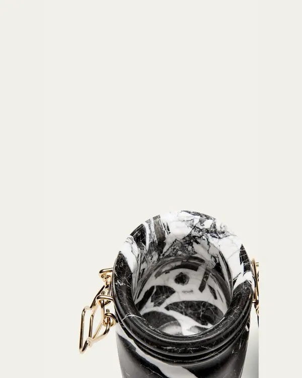 EDITIONS MILANO Miss Marble Container - Blackwhite