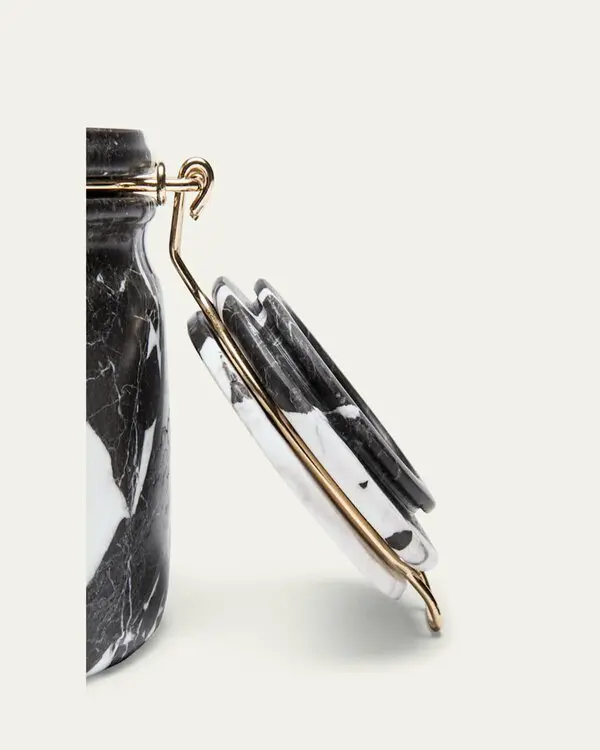 EDITIONS MILANO Miss Marble Container - Blackwhite