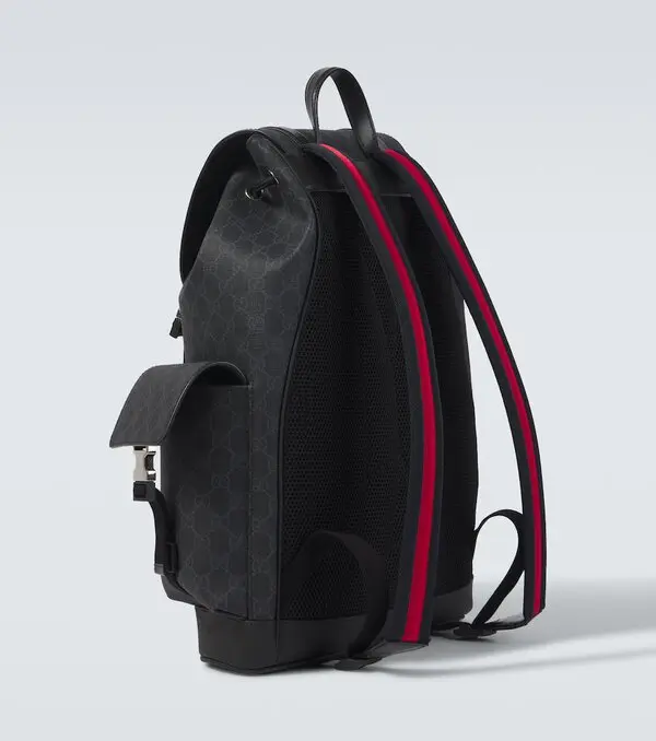 Gucci Gg Canvas Leather-trimmed Backpack