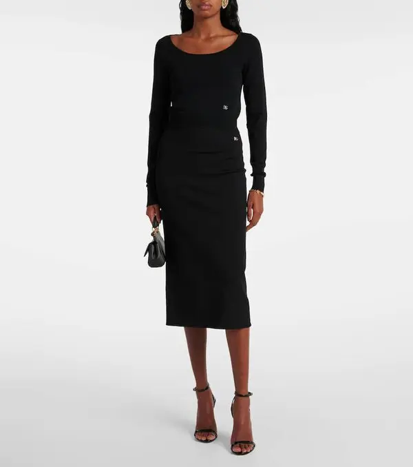 Dolce & Gabbana Dg Jersey Sweater - Black