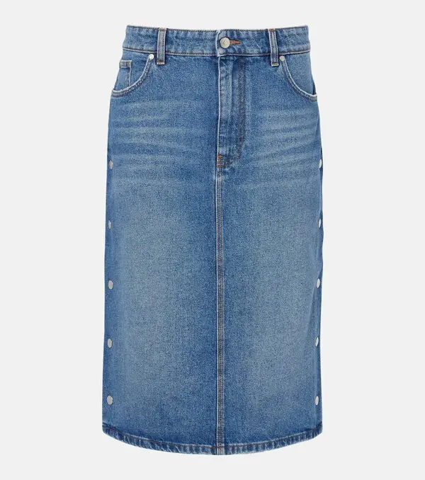 Stella McCartney Mid-rise Denim Pencil Skirt