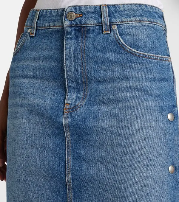Stella McCartney Mid-rise Denim Pencil Skirt