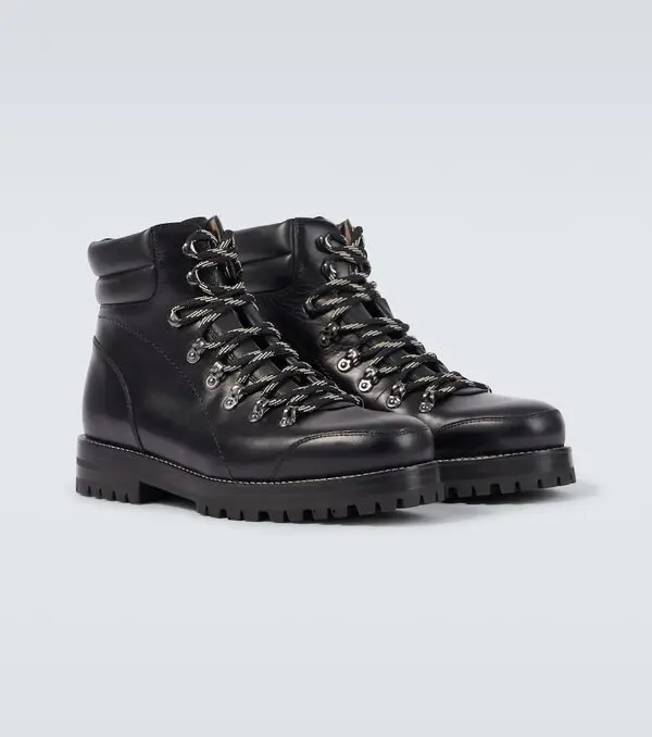 Manolo Blahnik Janka Lace-up Boots - Black