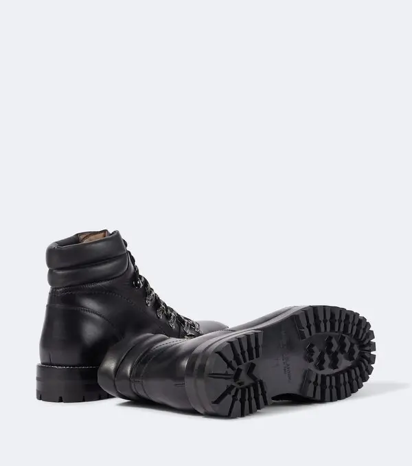 Manolo Blahnik Janka Lace-up Boots - Black