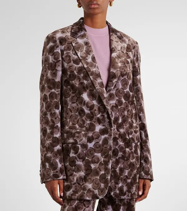 Dries Van Noten Printed Cotton-blend Blazer