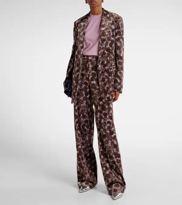 Dries Van Noten Printed Cotton-blend Blazer