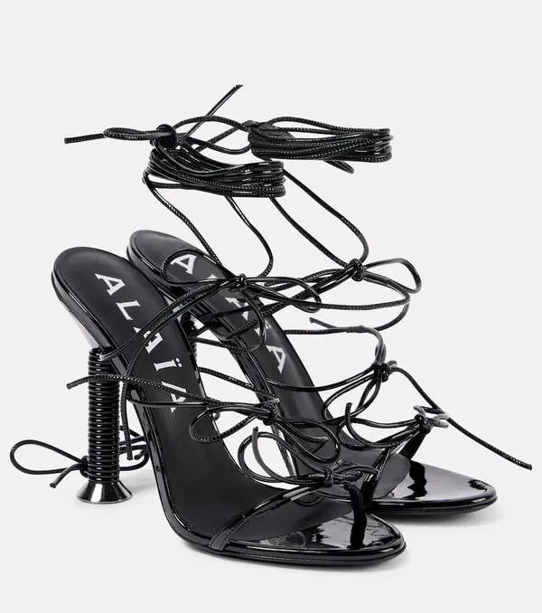 Alaïa Bobine 110 Leather-lined Sandals - Black