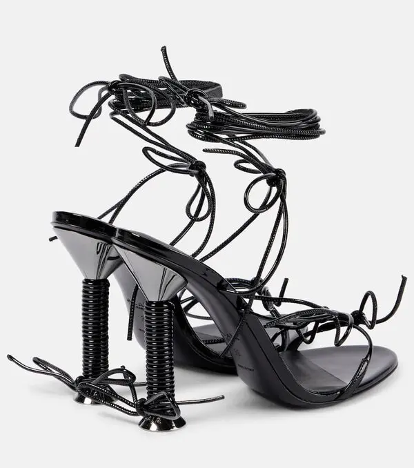 Alaïa Bobine 110 Leather-lined Sandals - Black