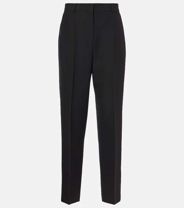 TOTEME Low-rise Straight Pants - Black