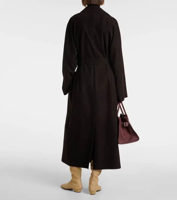 THE ROW Poseidone Suede Coat - Brown