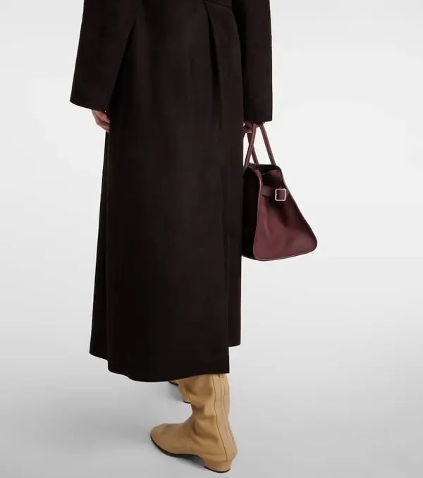 THE ROW Poseidone Suede Coat - Brown