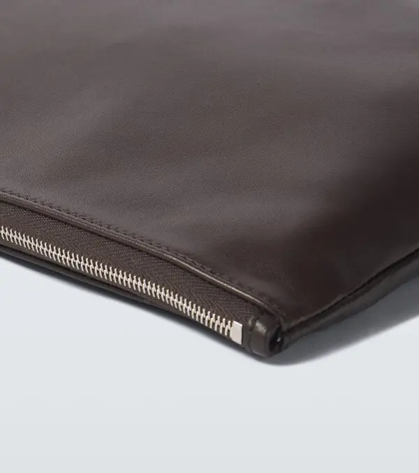 THE ROW Allegra Leather Clutch