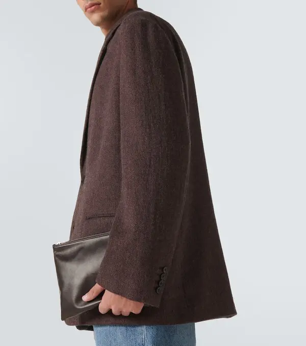 THE ROW Allegra Leather Clutch