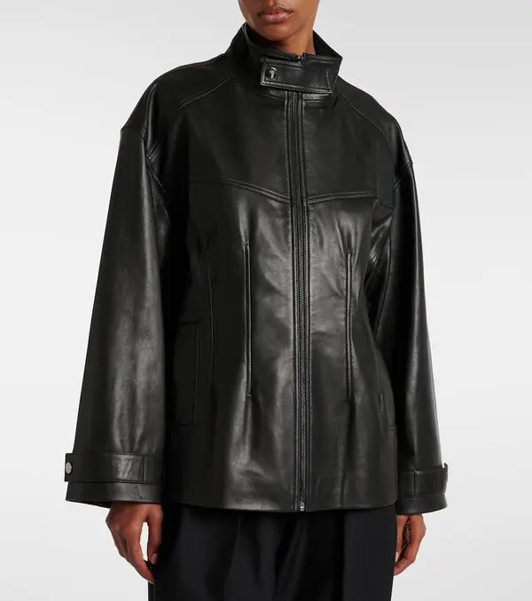Nour Hammour Rue Leather Biker Jacket