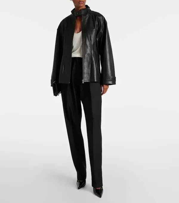 Nour Hammour Rue Leather Biker Jacket