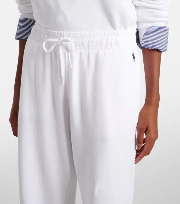 Polo Ralph Lauren Logo Cotton Fleece Sweatpants - White