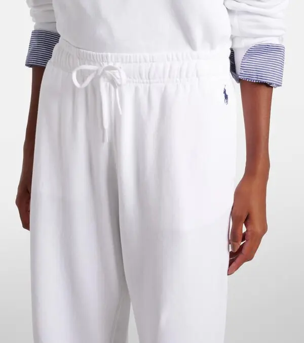Polo Ralph Lauren Logo Cotton Fleece Sweatpants - White
