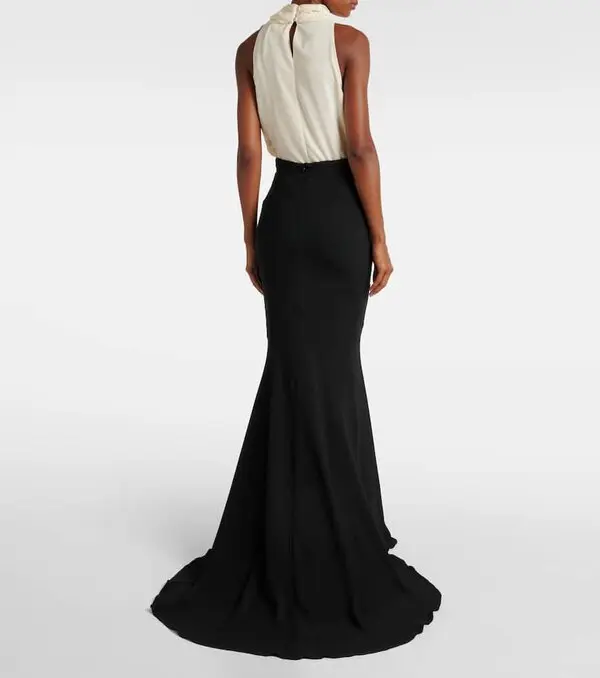 PATOU Crêpe Maxi Skirt - Black