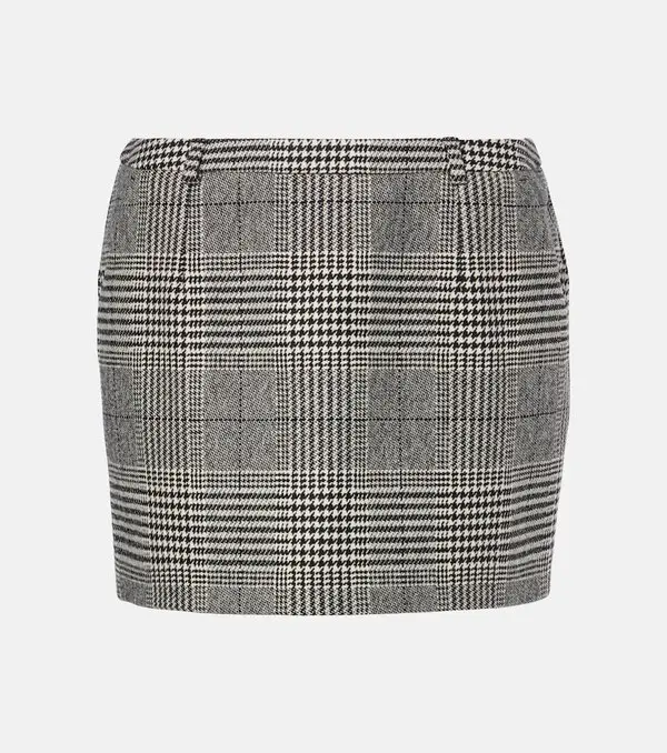 Dolce & Gabbana Prince Of Wales Check Mini Skirt - Black