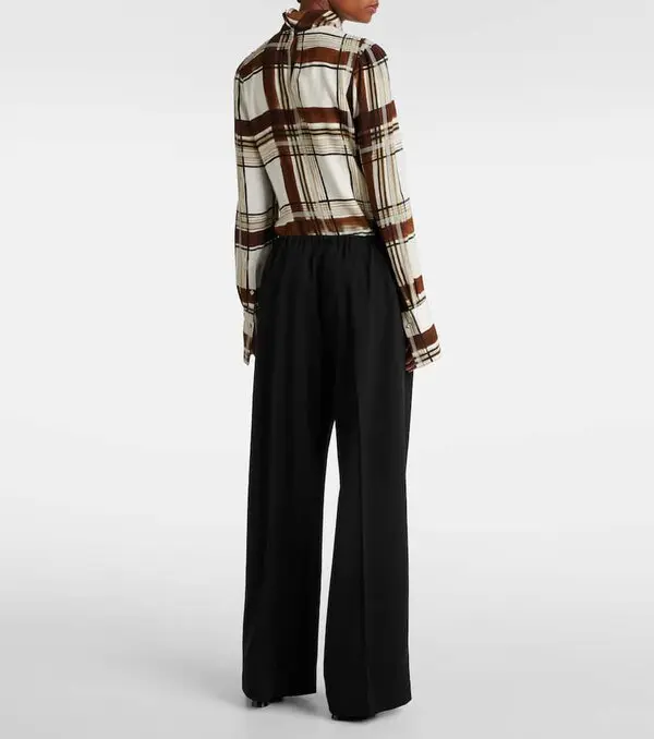 Dries Van Noten Wool Straight Pants