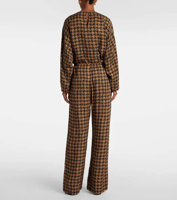 Dries Van Noten Houndstooth Straight Pants