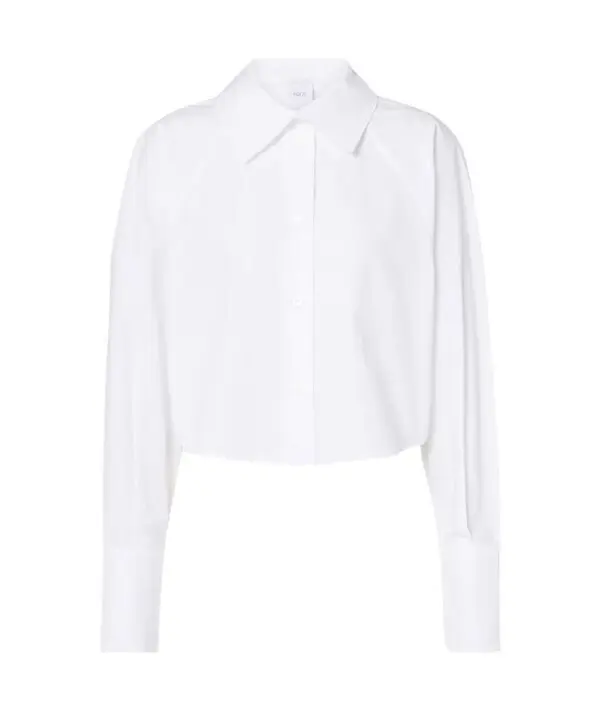 PATOU Cotton Poplin Cropped Shirt