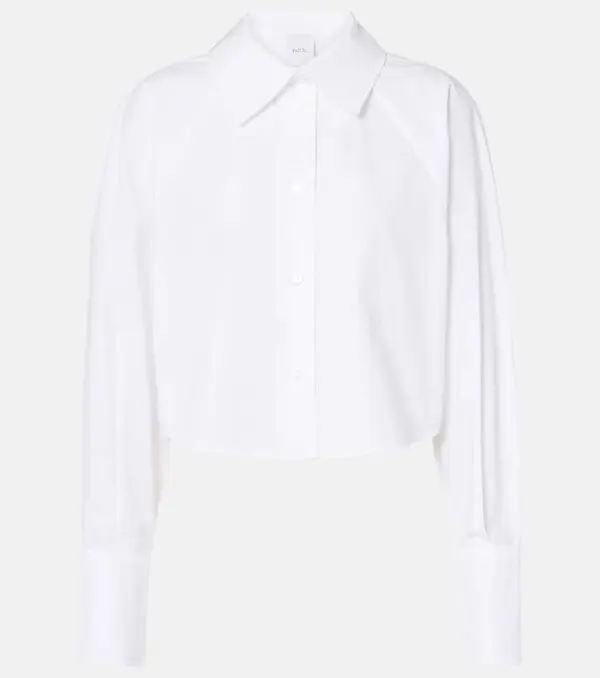 PATOU Cotton Poplin Cropped Shirt