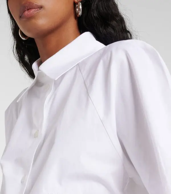 PATOU Cotton Poplin Cropped Shirt