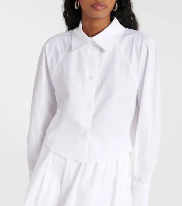 PATOU Cotton Poplin Cropped Shirt