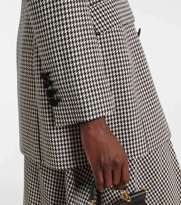 Dolce & Gabbana Houndstooth Wool-blend Blazer