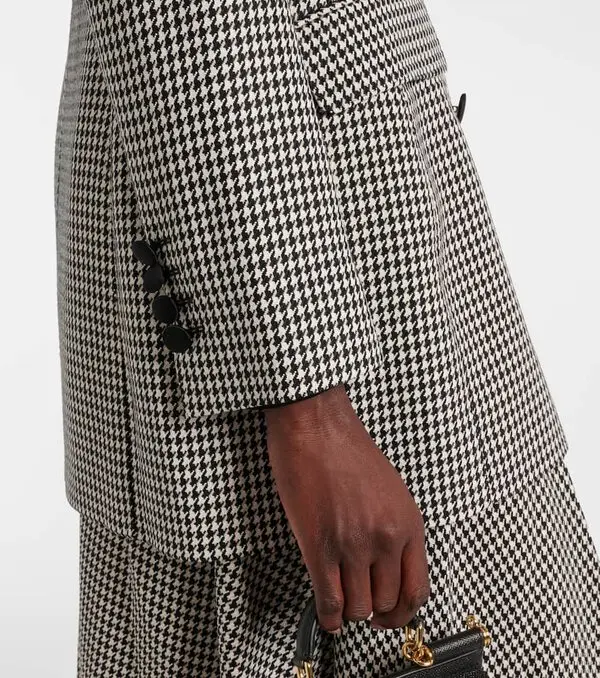 Dolce & Gabbana Houndstooth Wool-blend Blazer