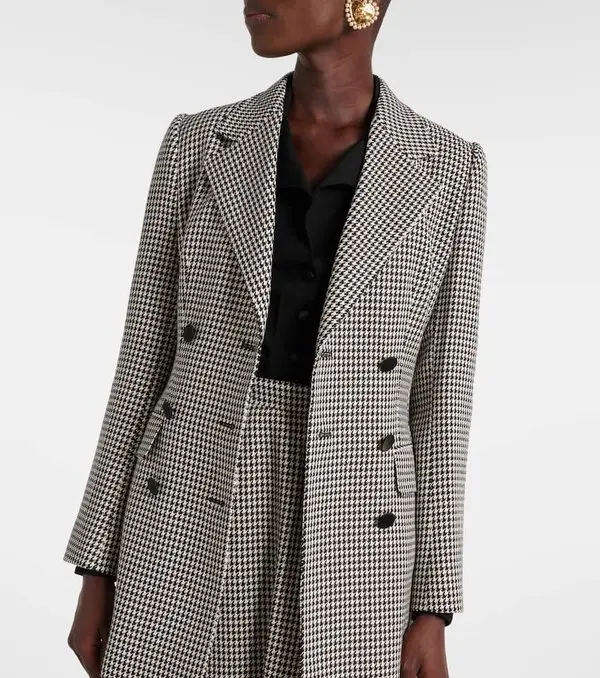 Dolce & Gabbana Houndstooth Wool-blend Blazer