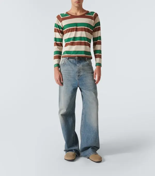ERL Striped Cotton Jersey T-shirt