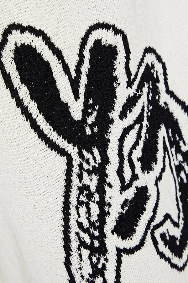 Y3 Intarsia-knit Drawstring Shorts - Off-white