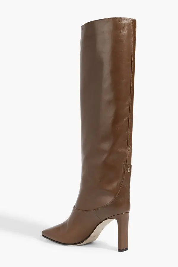 JIMMY CHOO Mahesa 85 Leather Knee Boots
