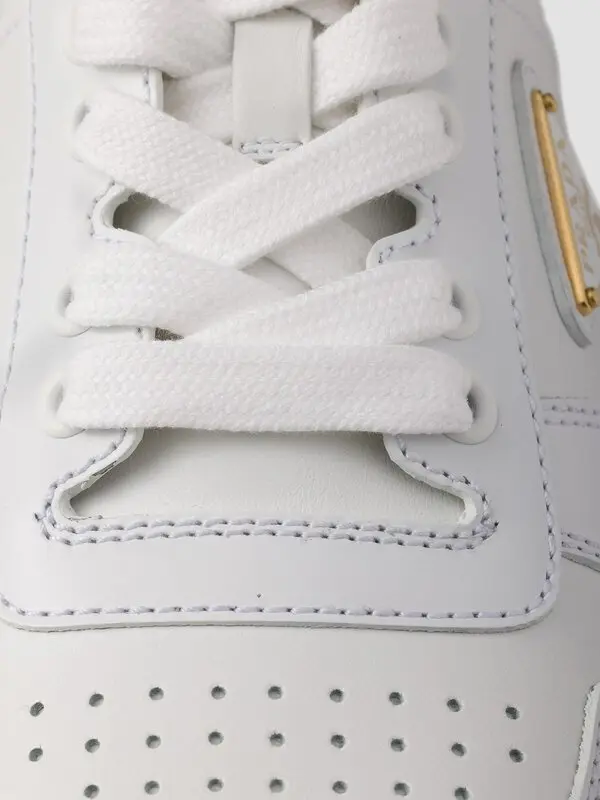 Prada S Downtown Leather Sneakers - White