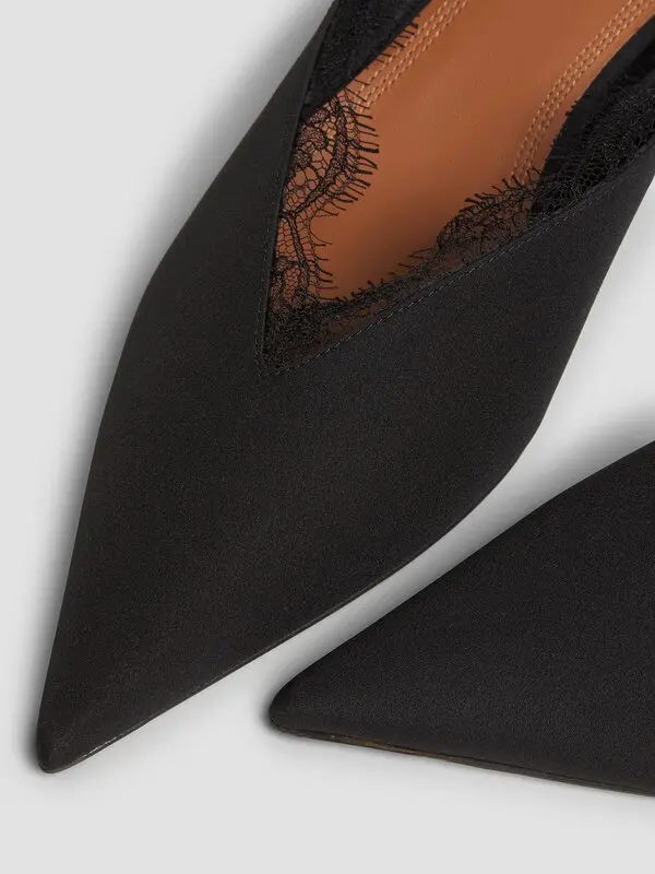 NEOUS Irena 40mm Crepe De Chine Slingbacks