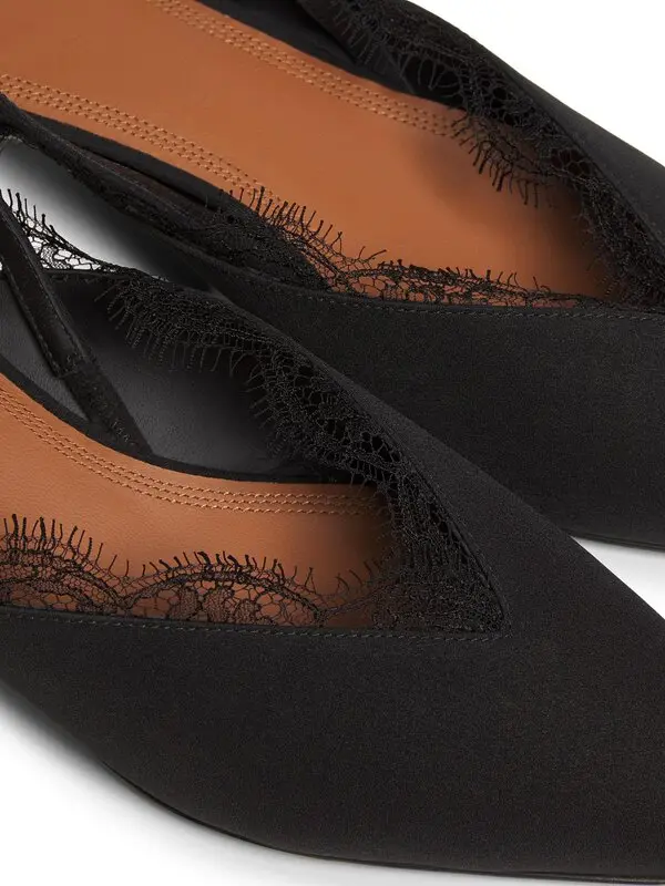 NEOUS Irena 40mm Crepe De Chine Slingbacks