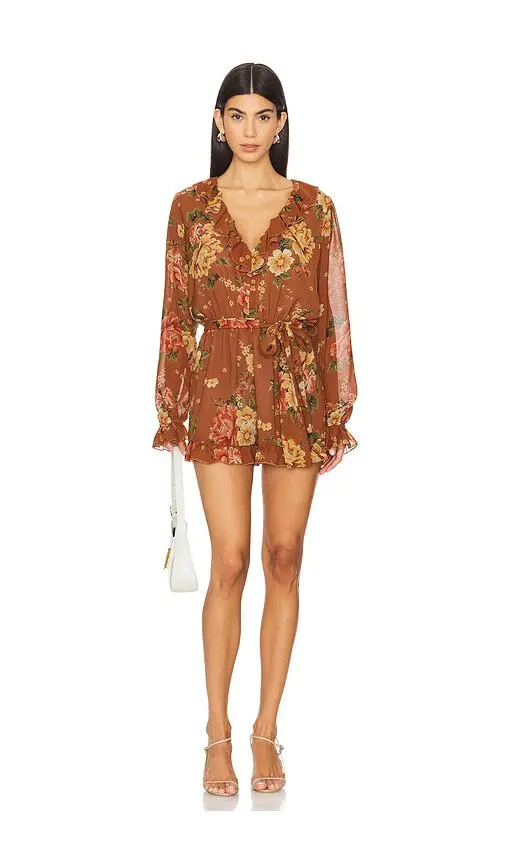 Show Me Your Mumu Raquel Ruffle Romper - Garden Harvest