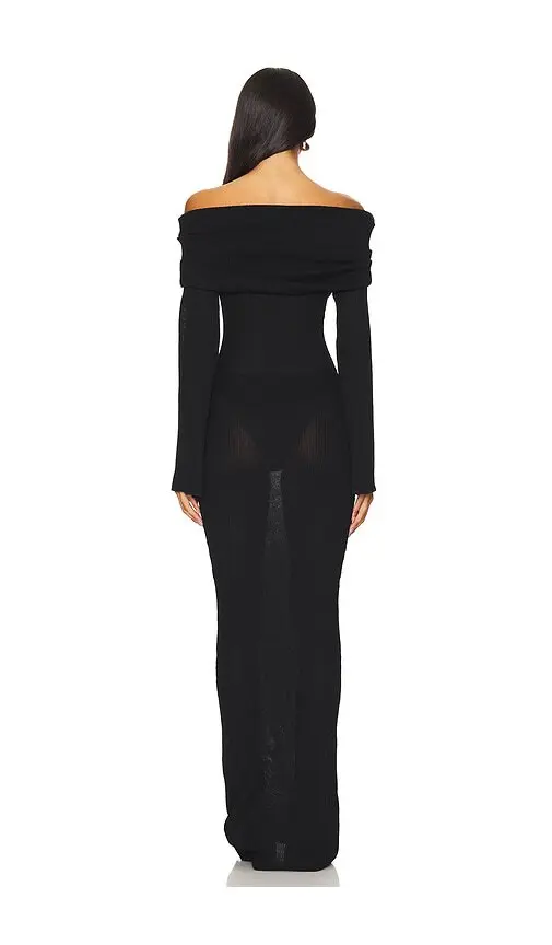 Seroya Ser.O.Ya Galleria Rib-Knit Maxi Dress - Black - 54% Off |  Editorialist