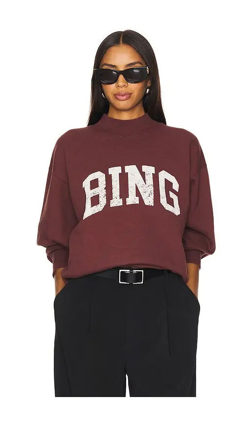 ANINE BING Bradie Bing Sweatshirt - Deep Burgundy