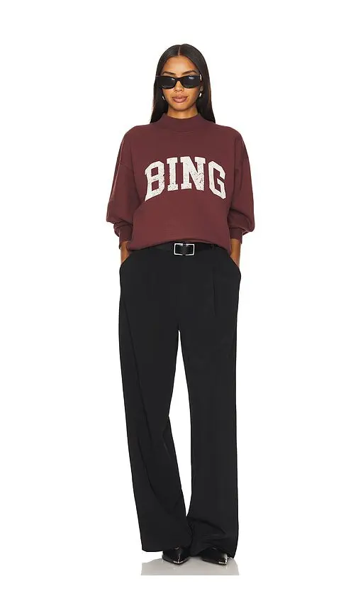 ANINE BING Bradie Bing Sweatshirt - Deep Burgundy