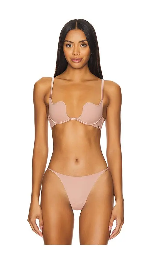 Fleur Du Mal Le Stretch Micro U-plunge Bra - Tan