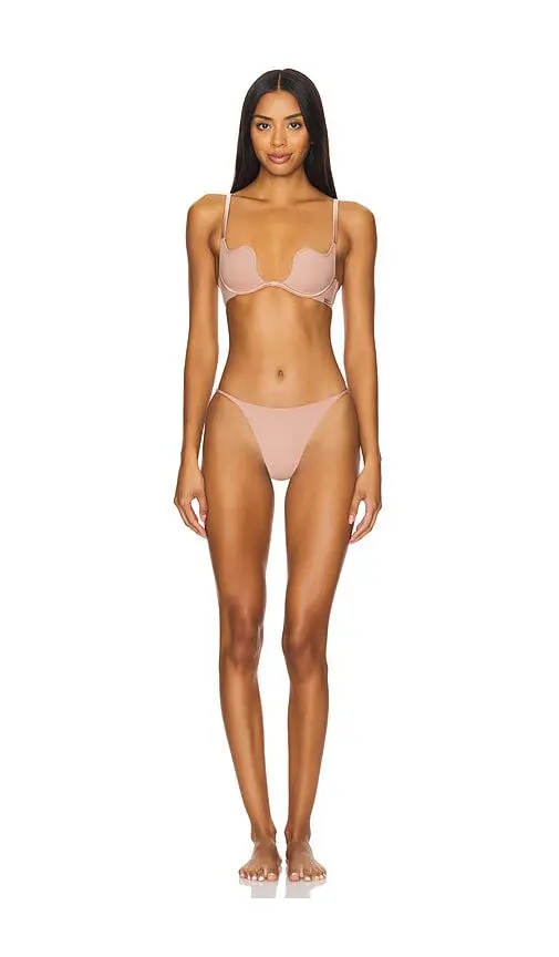 FLEUR DU MAL Le Stretch Micro U-plunge Bra - Tan